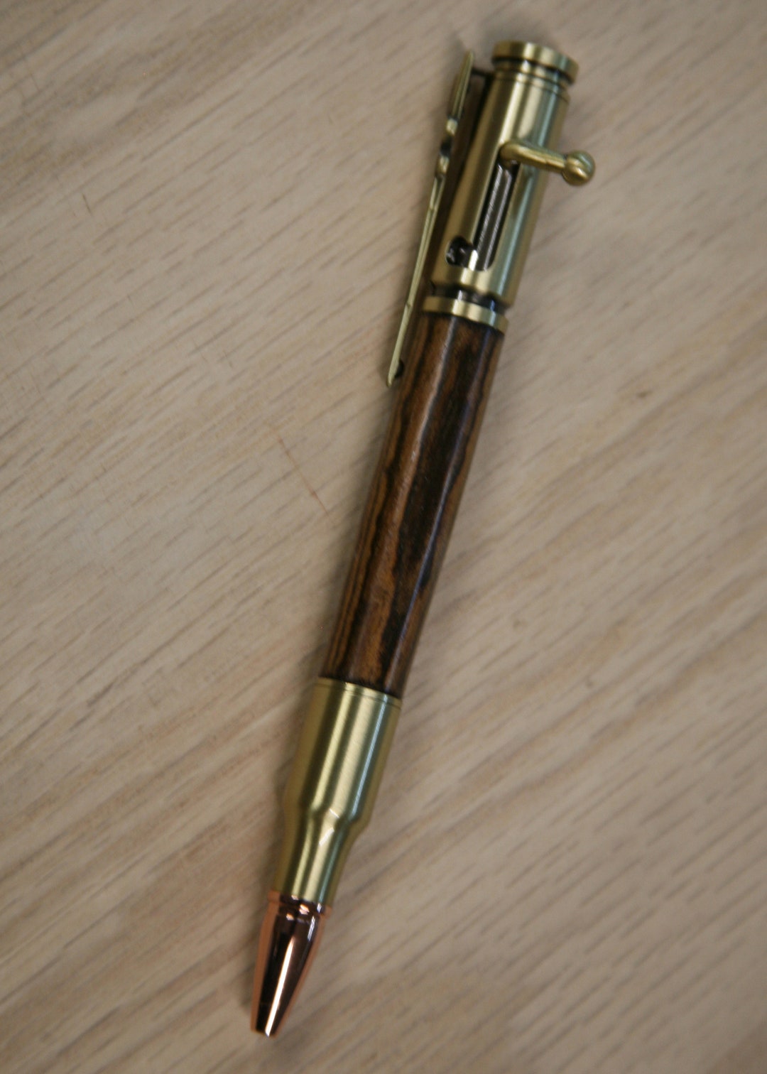 Bolt Action Bullet Pens, Antique Brass, Various Woods, Hand-crafted - Etsy