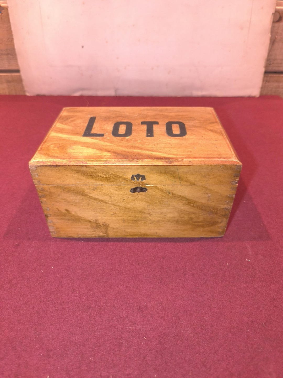 Old Lotto Game in Its Wooden Box - Etsy