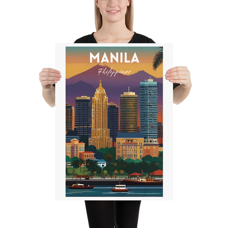 Manila Print, Manila Poster, Manila Wall Art, Manila Art Print, Manila ...