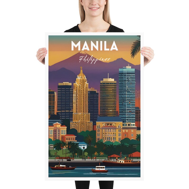 Manila Print, Manila Poster, Manila Wall Art, Manila Art Print, Manila ...
