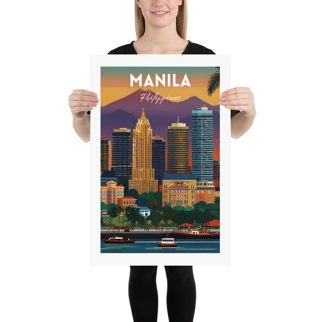 Manila Print, Manila Poster, Manila Wall Art, Manila Art Print, Manila ...