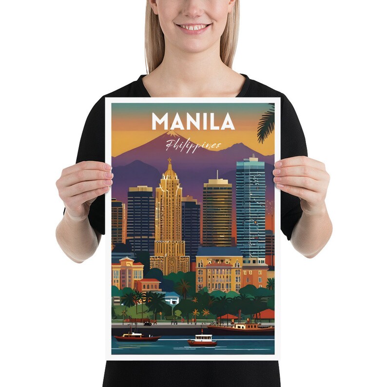 Manila Print, Manila Poster, Manila Wall Art, Manila Art Print, Manila ...