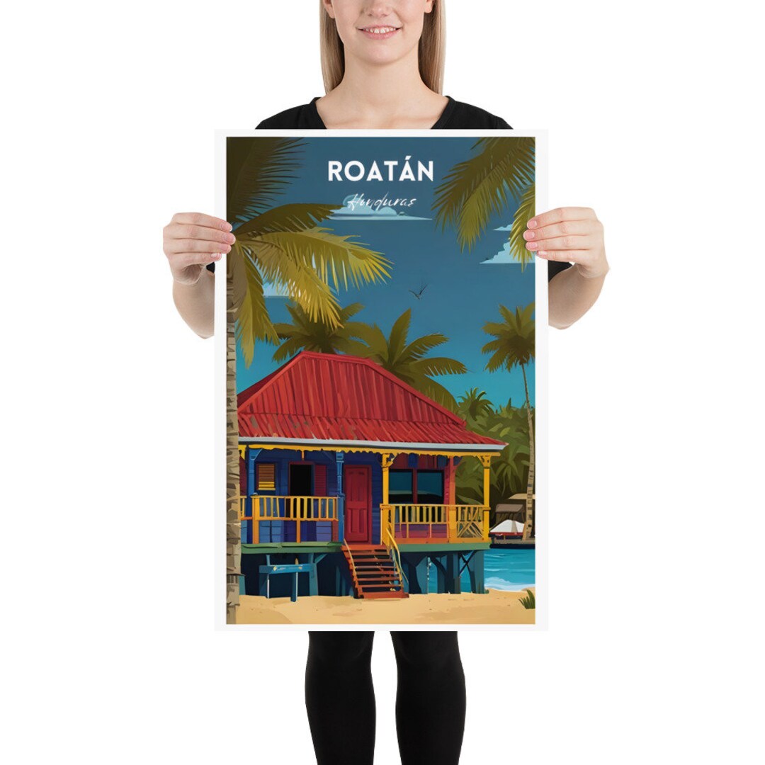 Roatán Honduras Roatan Travel Wall Art Poster Print - Etsy