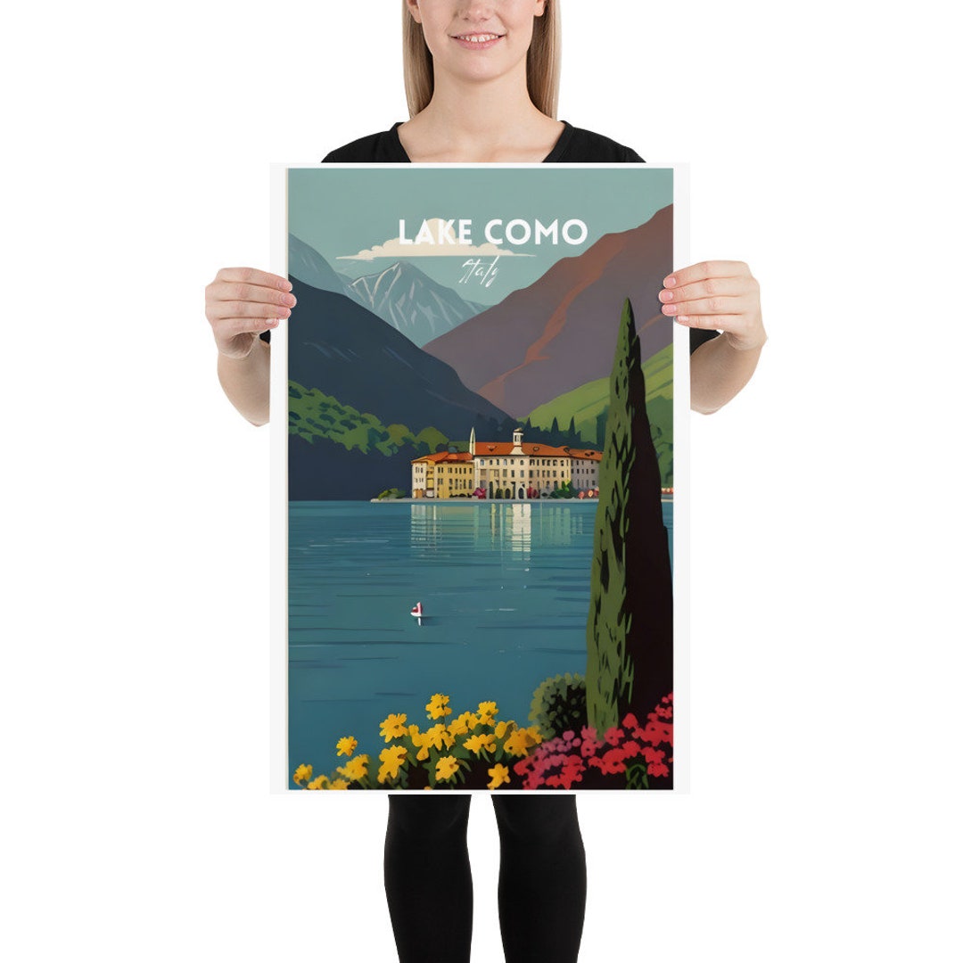 Lake Como Print Lake Como Poster Lake Como Wall Art Lake Como Lake Como ...