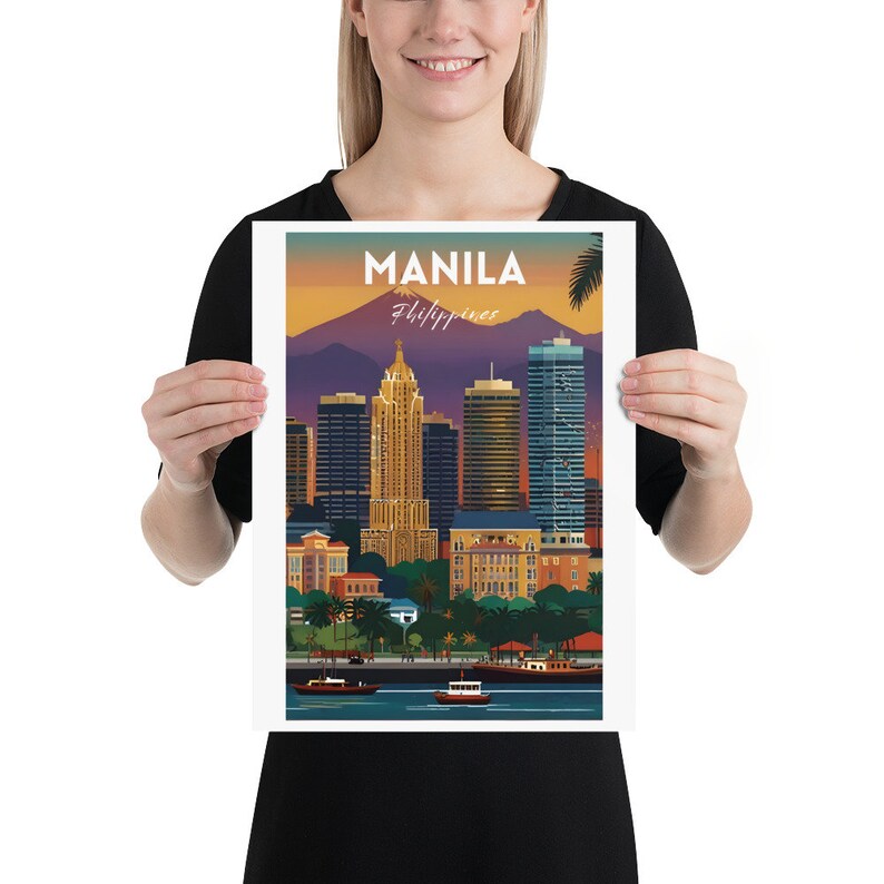 Manila Print, Manila Poster, Manila Wall Art, Manila Art Print, Manila ...