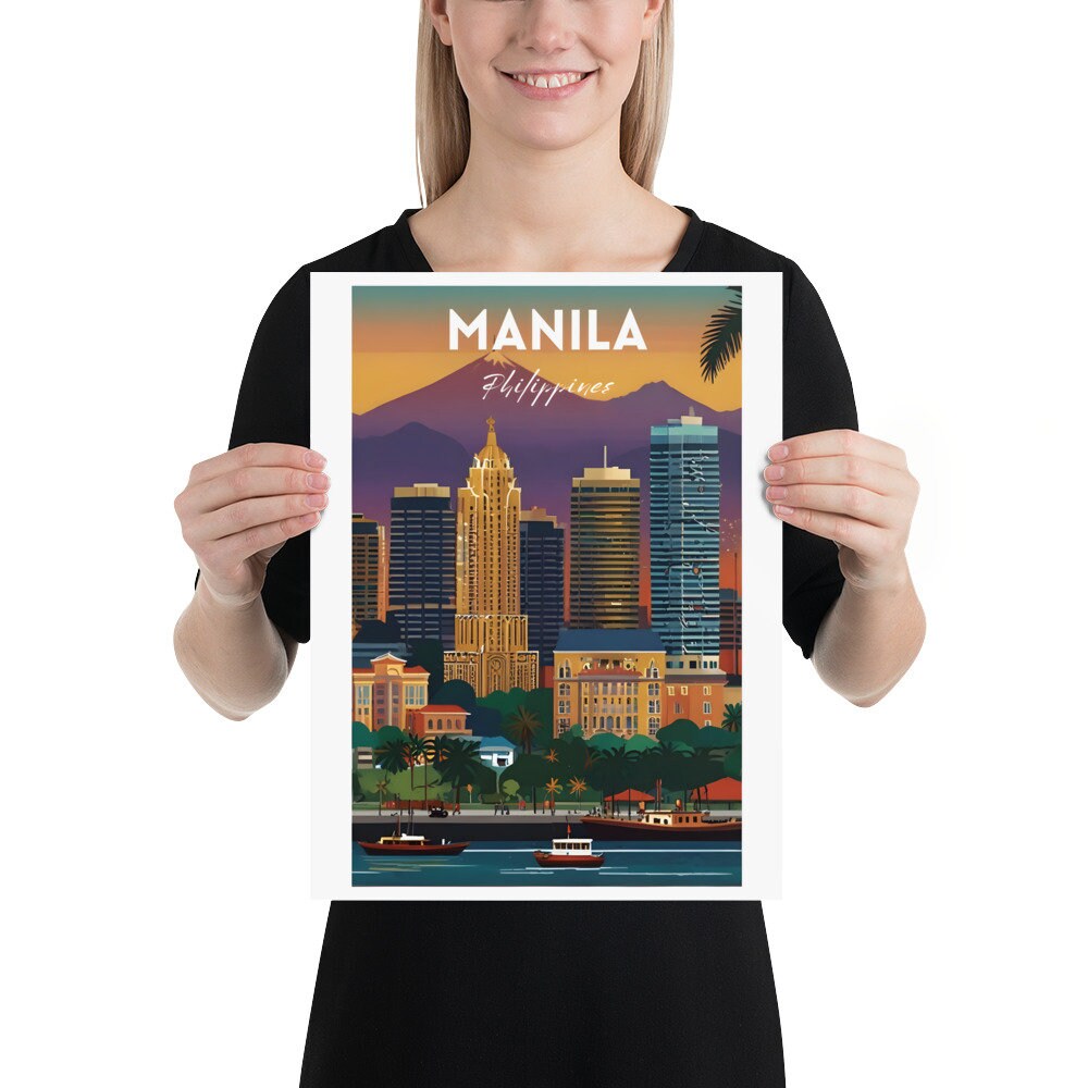 Manila Print, Manila Poster, Manila Wall Art, Manila Art Print, Manila ...