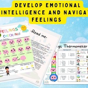Feelings Thermometer Chart Printable Handout With Mindful Coping ...