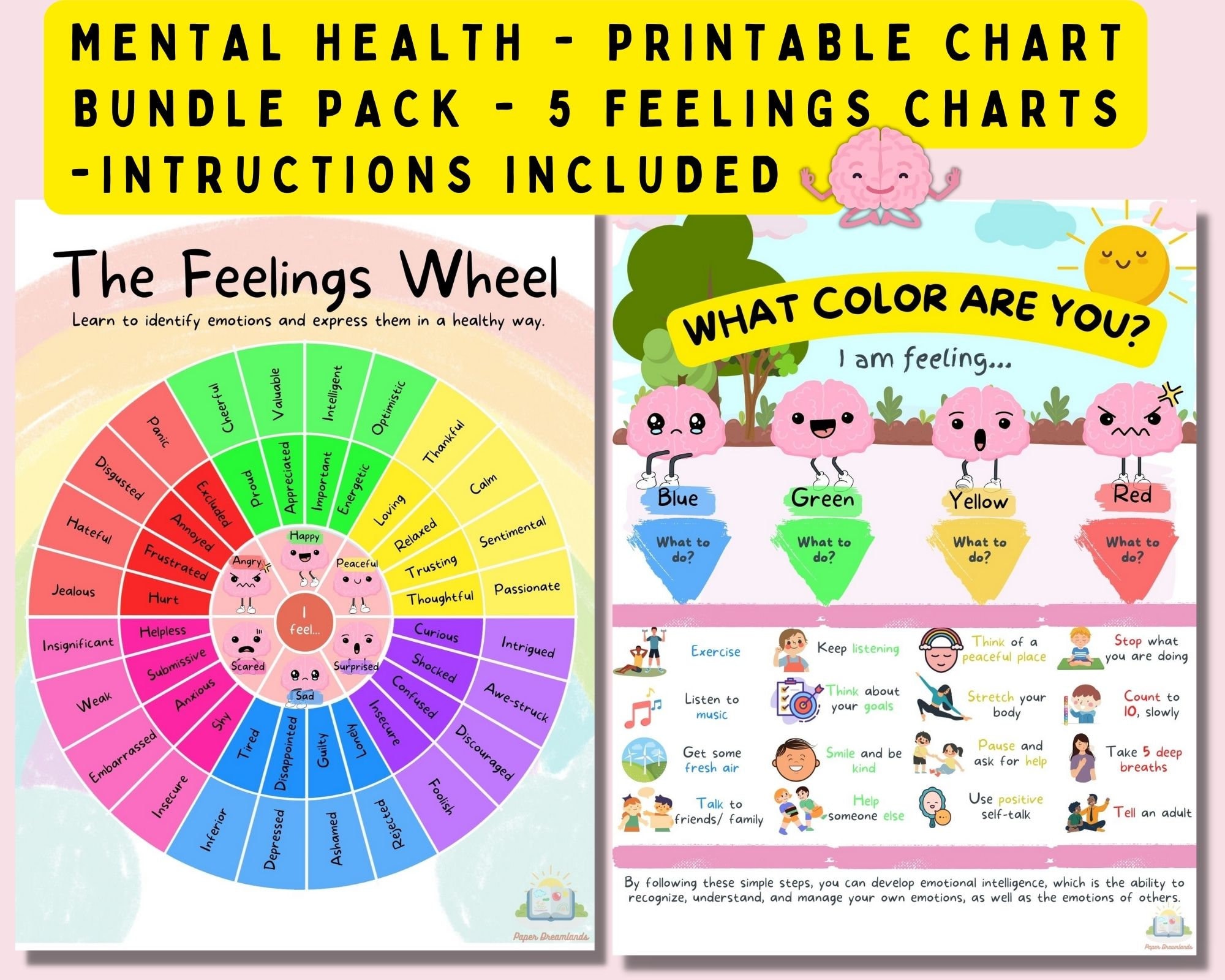 Emotional Wellness Complete Bundle | Digital Printable PDF | Mental ...