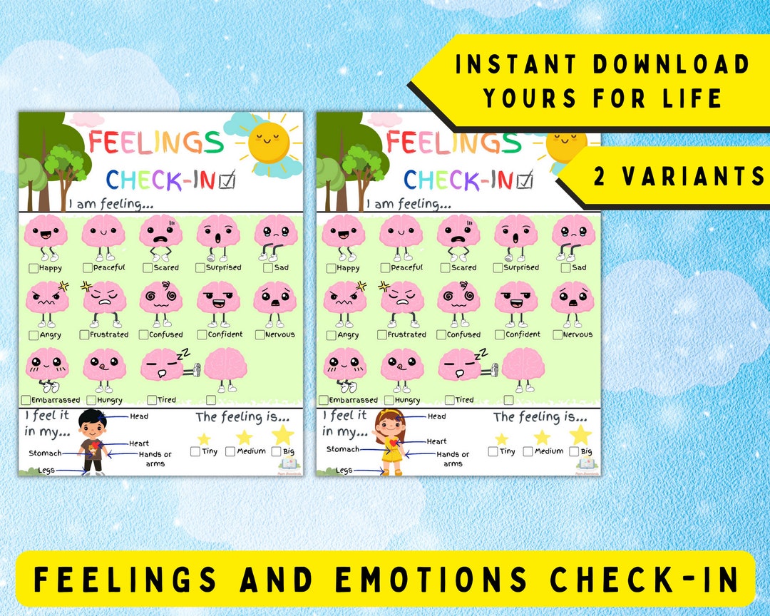 Feelings/ Emotional Intelligence and Coping Skills Printable Worksheet ...