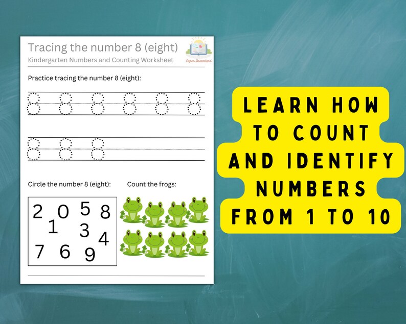Number Tracing 1-10 Worksheets | Printable Workbook for Kindergarten ...