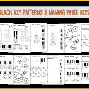 Halloween Music Worksheets for Beginning or Preschool Piano - Fingers ...