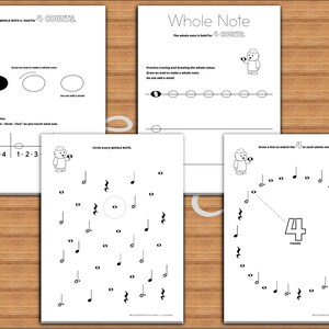 Preschool Music Rhythm Worksheets, Basic Note Values Activities ...