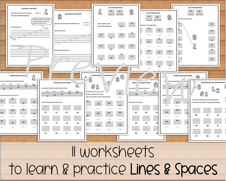 Basic Music Theory BUNDLE - Line and Space Notes, Note Direction, Steps ...