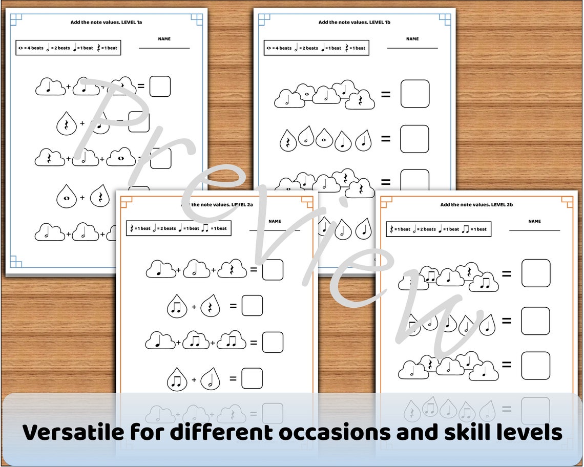 Rhythm Worksheets for Spring: Adding Note Values With Music Math ...