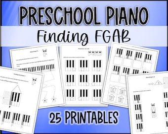 Preschool Piano Worksheets: Activities to Practice Finding CDE ...