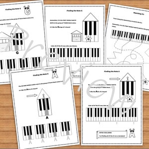 Preschool Piano Worksheets - Activities to Practice Finding FGAB ...
