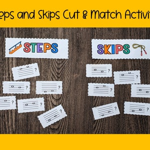 Steps and Skips - Elementary Music Theory, Beginning Music Worksheets ...