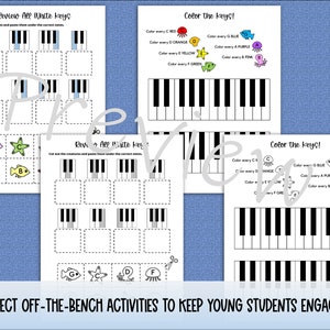 Preschool/beginning Piano Music Theory: Naming White Keys Ocean Themed ...