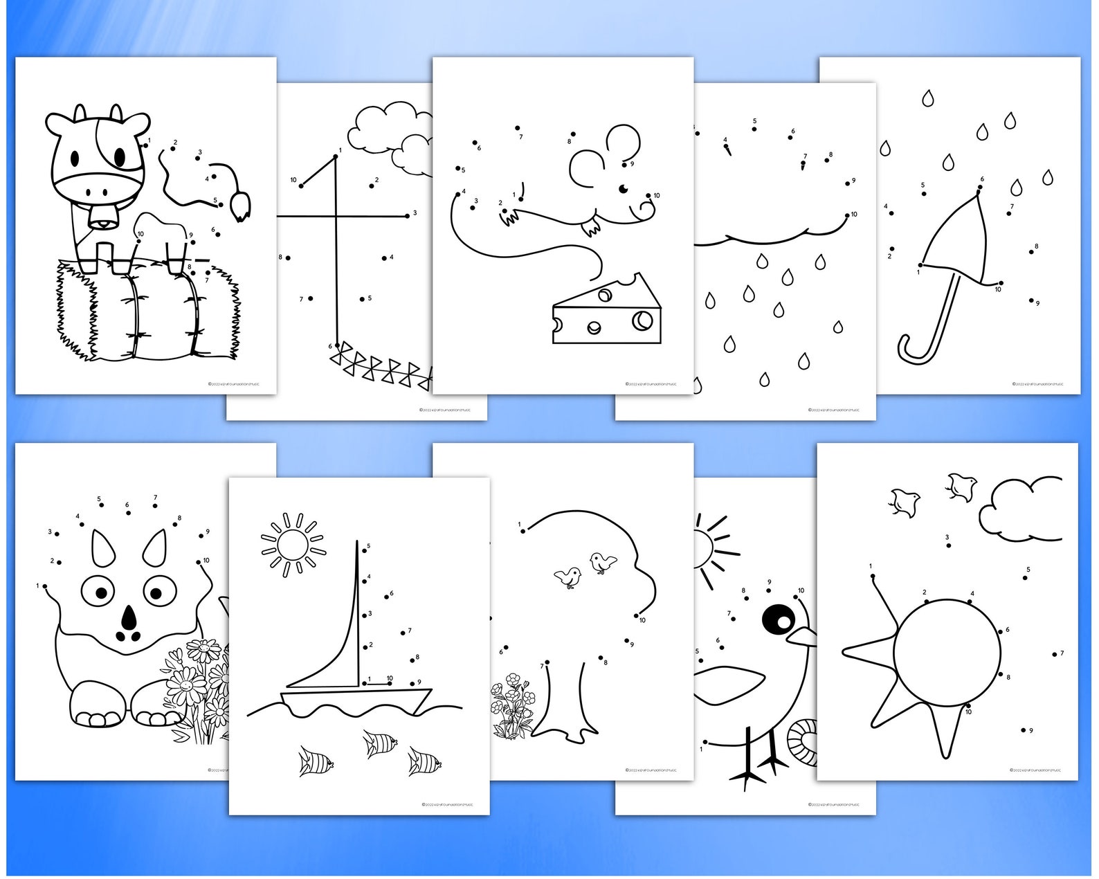 Dot to Dot 1-10 Activities for Preschool Worksheets Connect the Dots ...