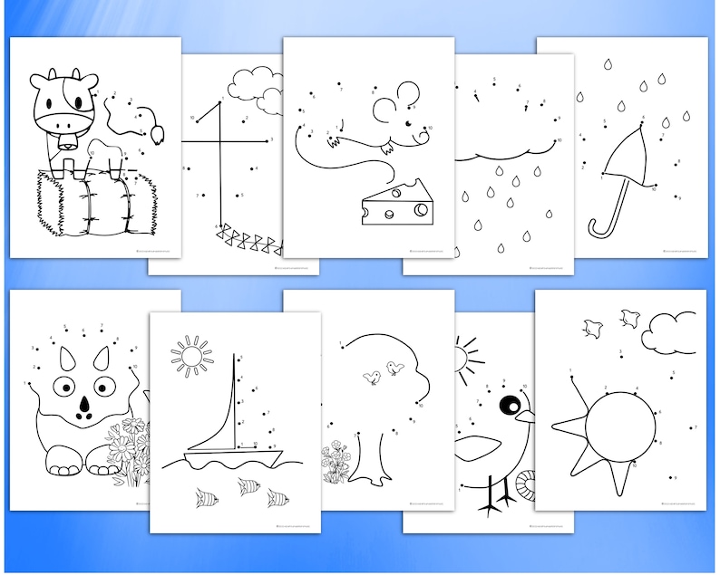 Dot to Dot 1-10 Activities for Preschool Worksheets Connect the Dots ...