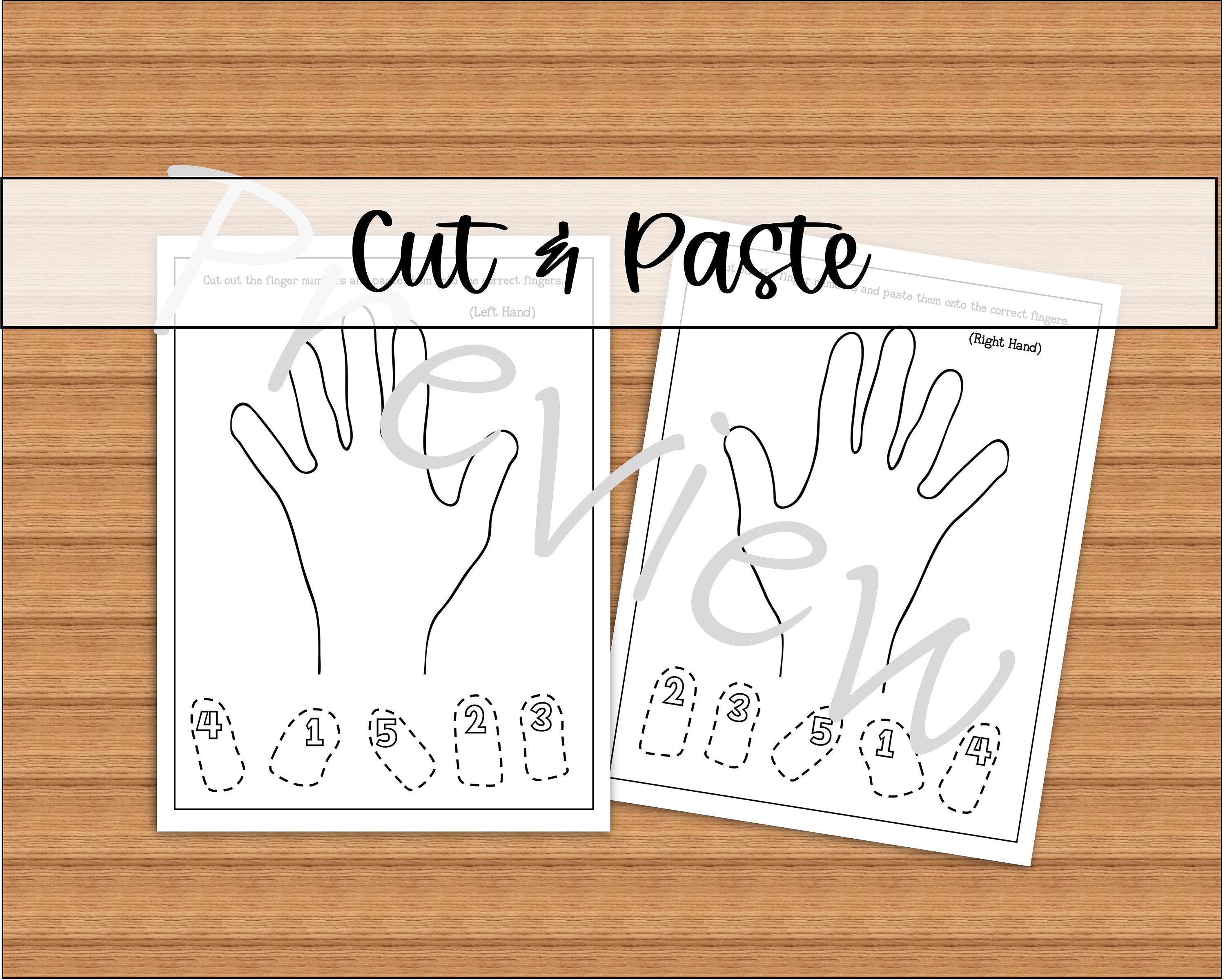 Preschool Piano Finger Number Worksheets: Beginning Piano Prep Finger ...