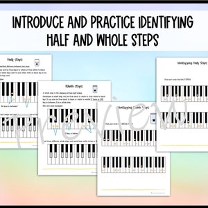 Finding Half Steps and Whole Steps Patterns on the Piano for Beginning ...