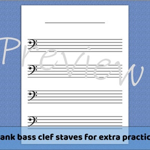 Bass Clef Note Reading for Beginning Piano in Middle C Position Left ...