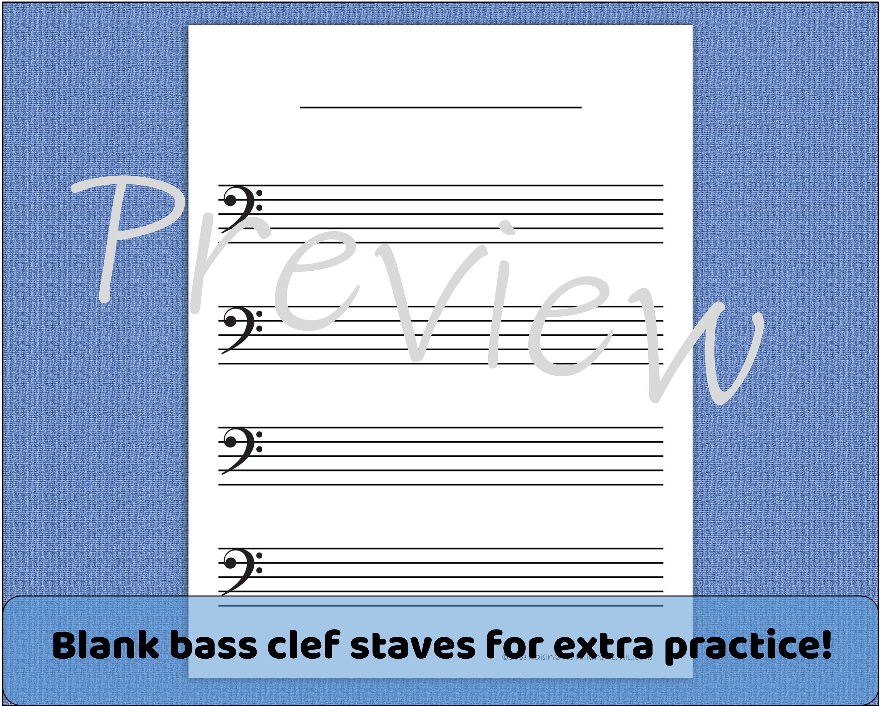 Bass Clef Note Reading for Beginning Piano in Middle C Position Left ...