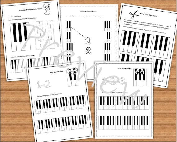 Teclas De Piano Para Colorear