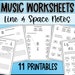 Line & Space Notes: Elementary Music Theory, General Music Worksheets ...