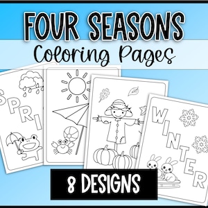 Four Seasons Coloring Pages for Preschool - Printables for Spring ...
