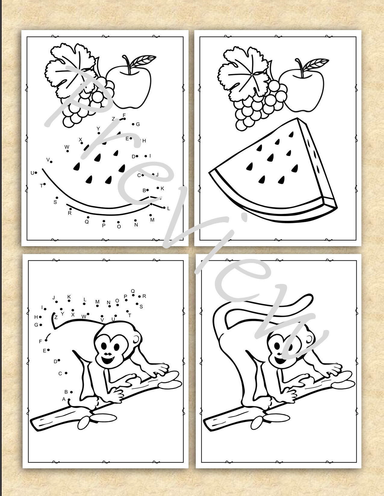 Dot to Dots for Preschool Uppercase Alphabet Activities Connect the ...