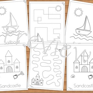 Summer Preschool Tracing and Preschool Coloring Pen Control Fine Motor ...