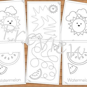 Summer Preschool Tracing and Preschool Coloring Pen Control Fine Motor ...