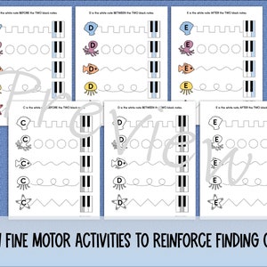 Preschool Piano Music Theory: Ocean-themed Finding CDE Worksheets and ...
