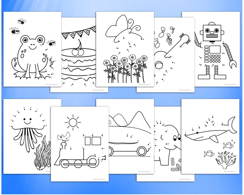 Dot to Dot 1-10 Activities for Preschool Worksheets Connect the Dots ...