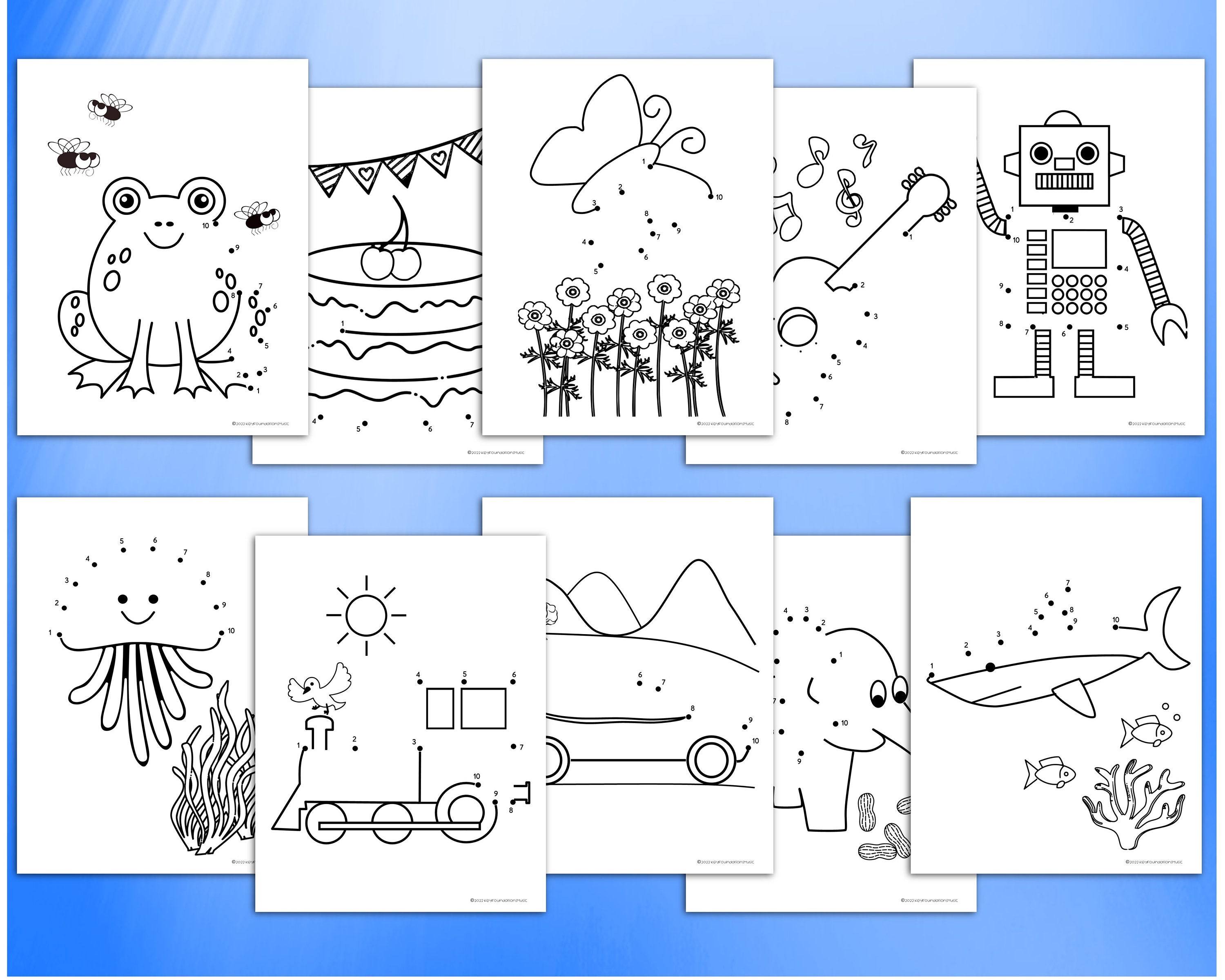 Dot to Dot 1-10 Activities for Preschool Worksheets Connect the Dots ...
