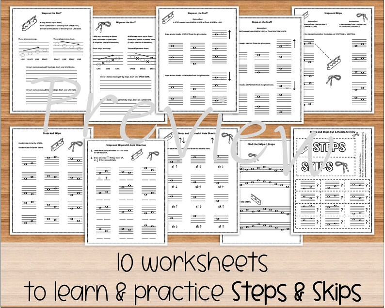 Basic Music Theory BUNDLE - Line and Space Notes, Note Direction, Steps ...
