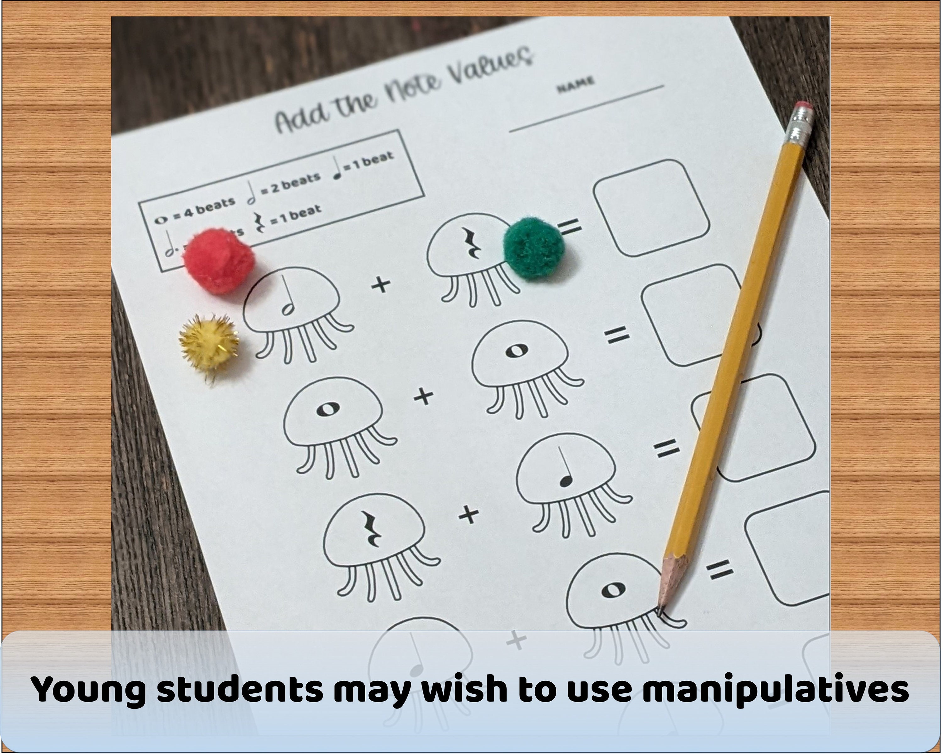 Preschool Music Rhythm Worksheets, Ocean Themed Adding Basic Note ...