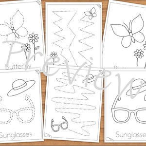 Summer Preschool Tracing and Preschool Coloring Pen Control Fine Motor ...