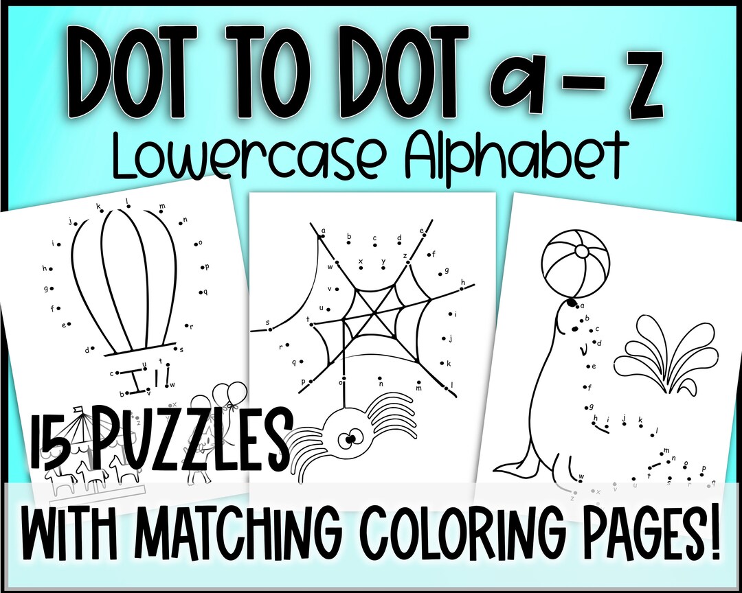 Dot to Dots for Preschool Lowercase Alphabet Activities - Etsy