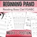 Bass Clef Note Reading for Beginning Piano in Middle C Position Left ...