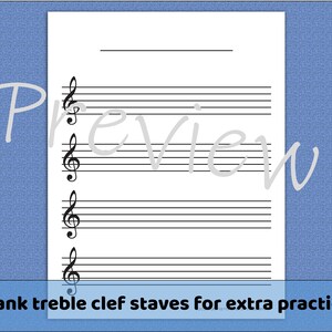 Treble Clef Note Reading for Beginning Piano in Middle C Position Right ...