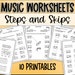 Steps and Skips - Elementary Music Theory, Beginning Music Worksheets ...