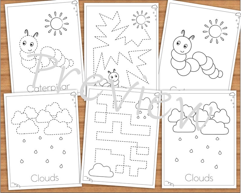Spring Preschool Tracing and Preschool Coloring Pen Control - Etsy