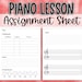 Preschool Piano Finger Number Worksheets: Beginning Piano Prep Finger ...