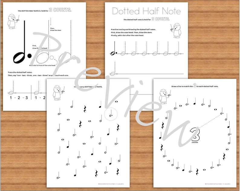Preschool Music Rhythm Worksheets, Basic Note Values Activities ...