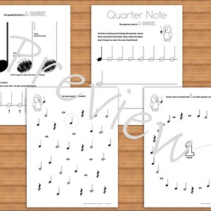 Preschool Music Rhythm Worksheets, Basic Note Values Activities ...