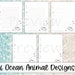 Ocean Animals Writing Paper - Printable Lined and Blank: Wide-ruled ...
