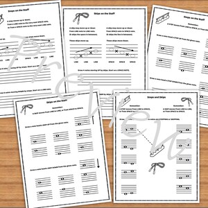 Steps and Skips - Elementary Music Theory, Beginning Music Worksheets ...